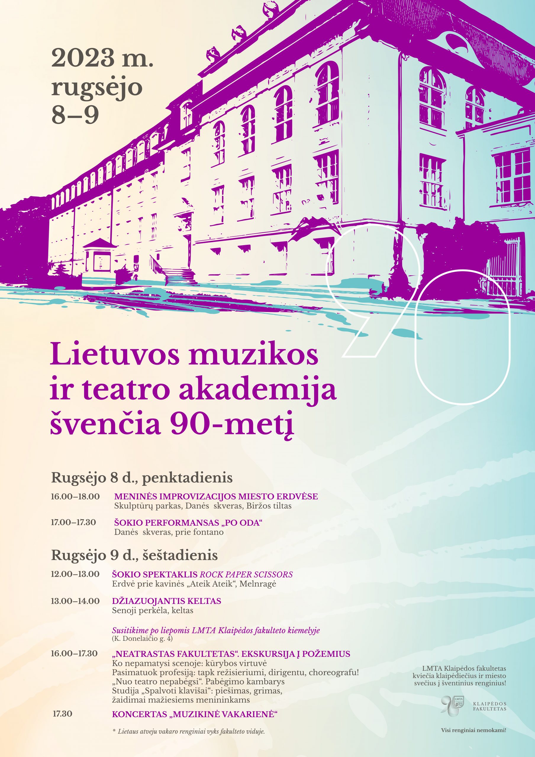 Lietuvos muzikos ir teatro akademija toliau švenčia 90-metį | kkc.lmta.lt